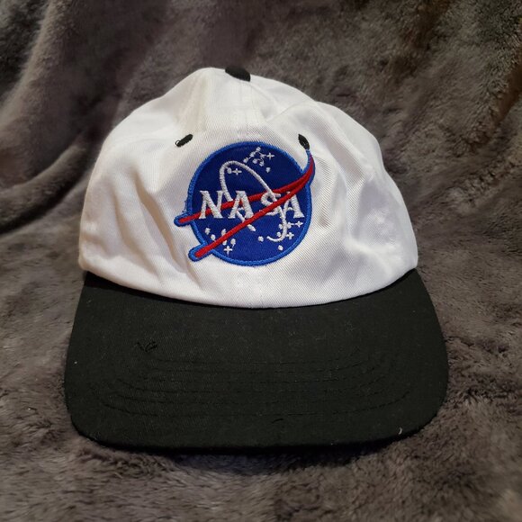 Nasa | Accessories | Nasa Hat Kids Whiteblack Logo Adjustable 56cm ...